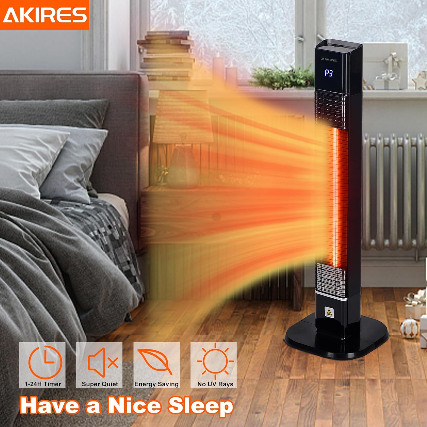 Efficient Comfort: AKIRES 1500W Infrared Patio Heater Review - HeatAd.com